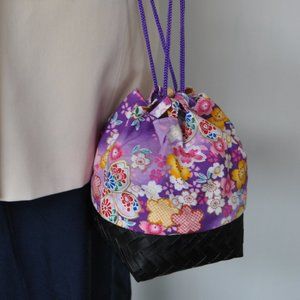Hand Crafted | Bags | Brand New Japanese Geisha Bucket Bag Kago Half ...